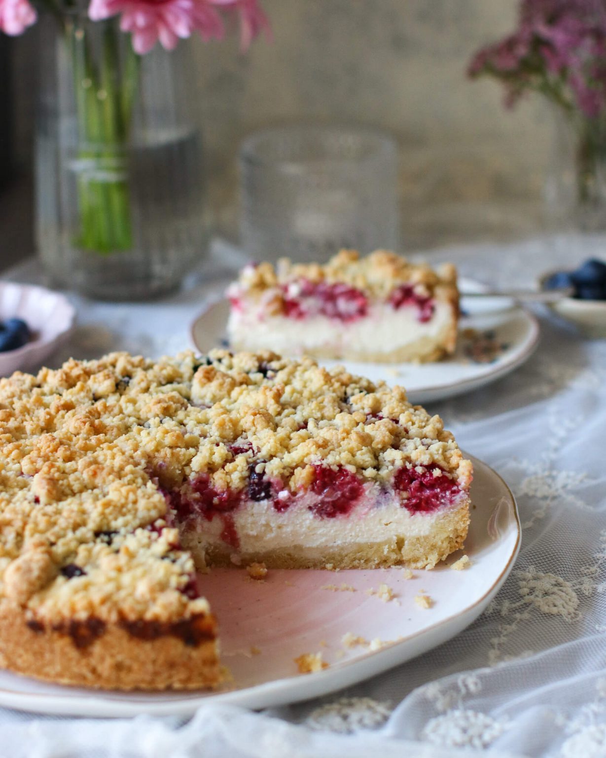 Trupininis pyragas su rikota ir uogomis - Skanauk su Aušra